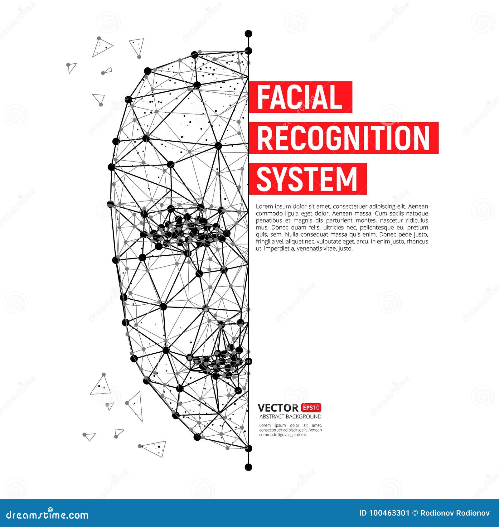 Facial Recognition Isolated Cartoon Vector Illustrations ...