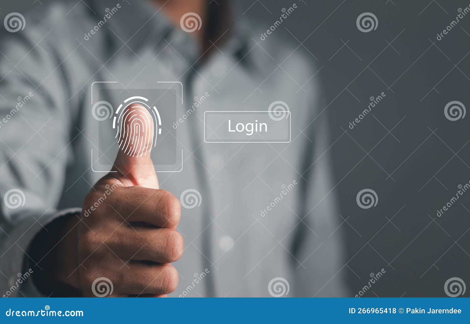 Biometric Identification Fingerprint Scanner. Stock Photo - Image of ...