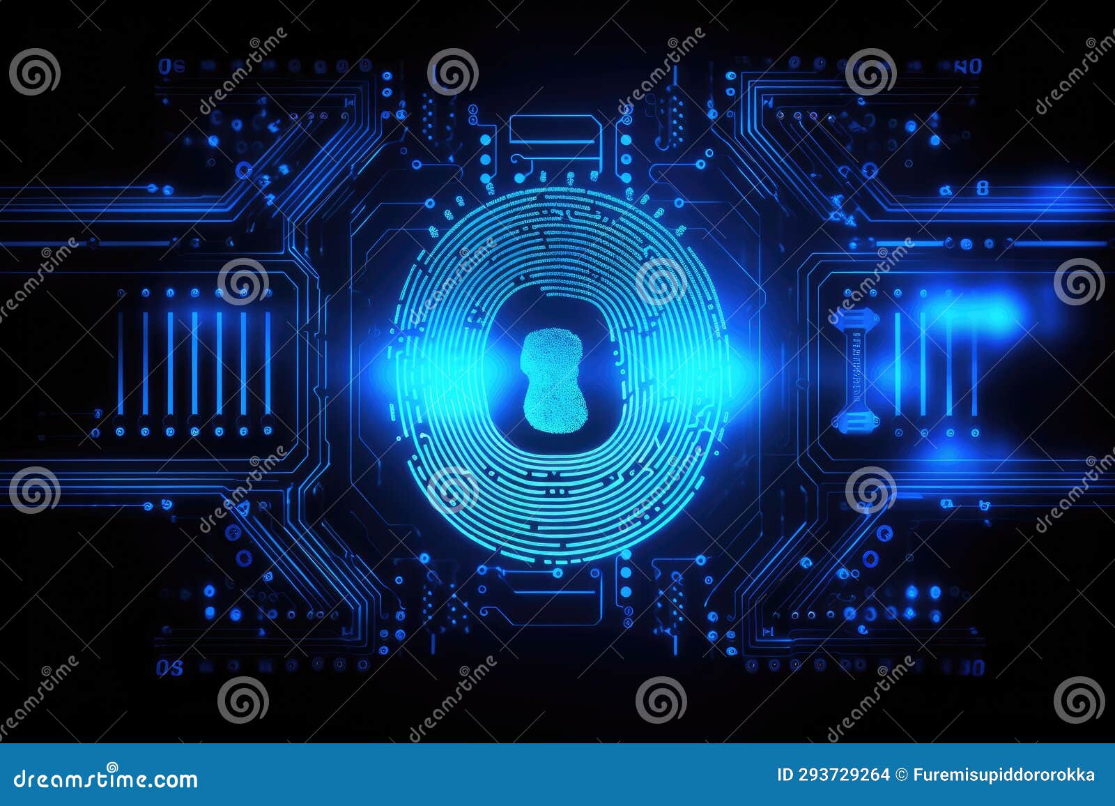 Biometric Identification Fingerprint Scanning the System of Fingerprint ...