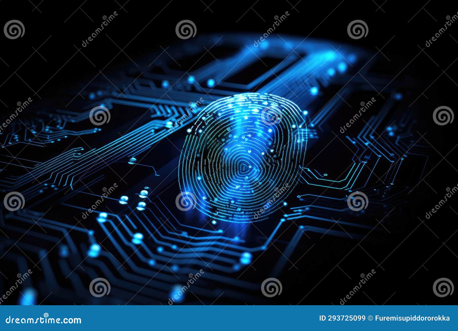 Biometric Identification Fingerprint Scanning the System of Fingerprint ...
