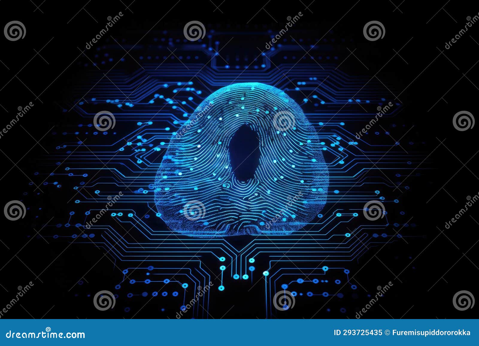Biometric Identification Fingerprint Scanning the System of Fingerprint ...