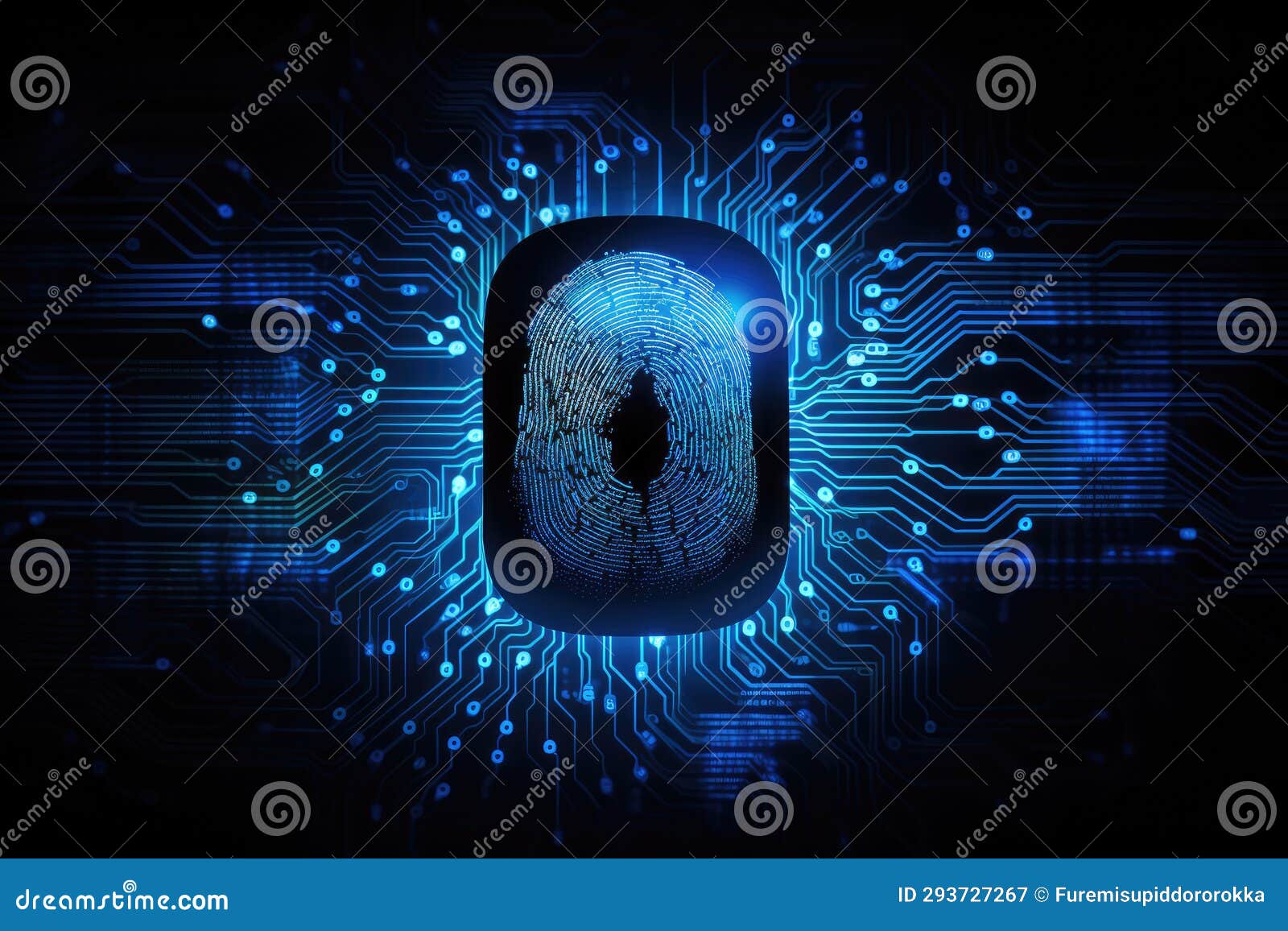 Biometric Identification Fingerprint Scanning the System of Fingerprint ...