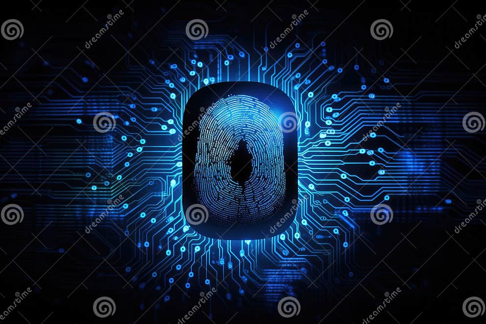Biometric Identification Fingerprint Scanning the System of Fingerprint ...