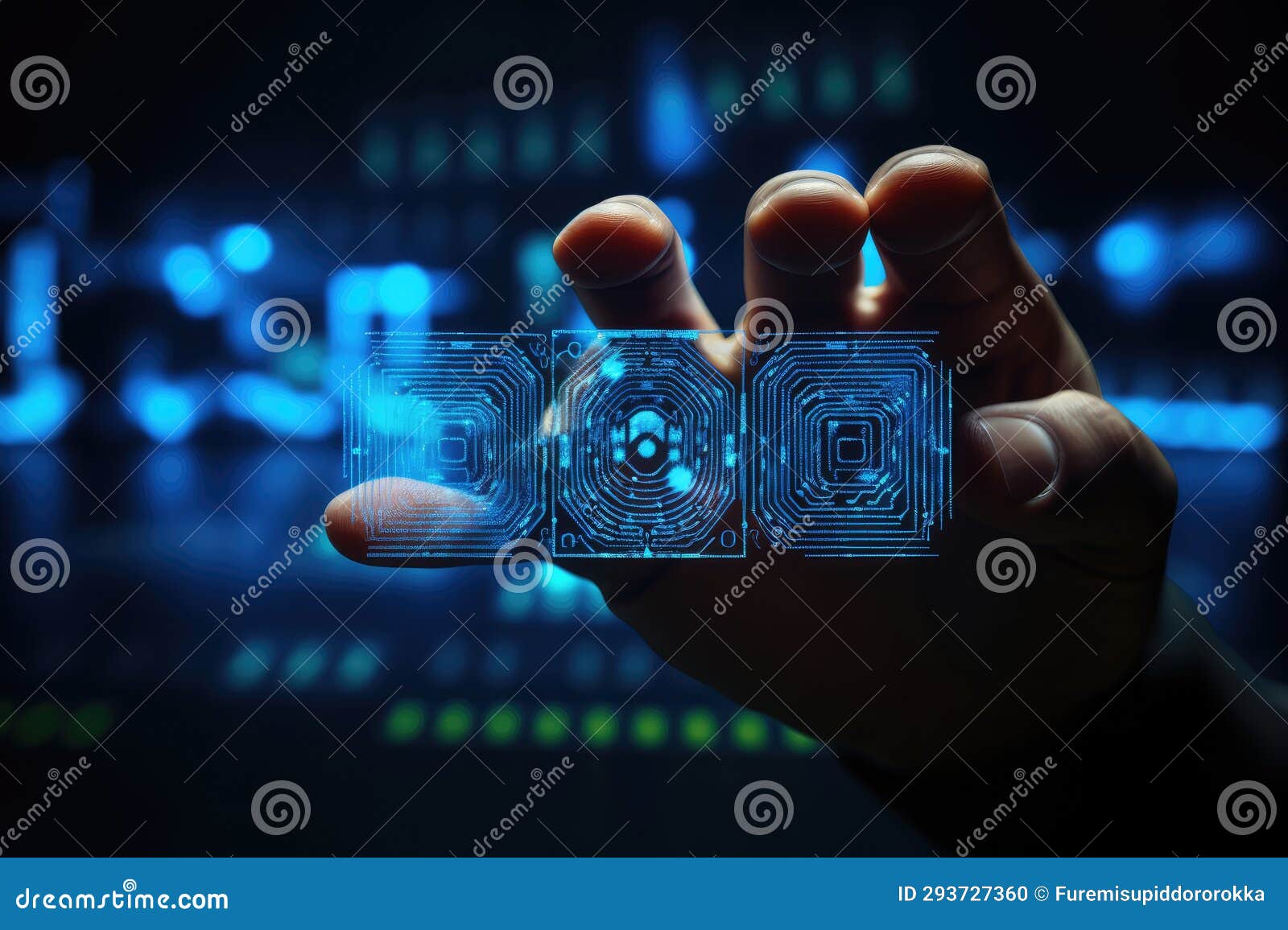 Biometric Identification Fingerprint Scanning the System of Fingerprint ...