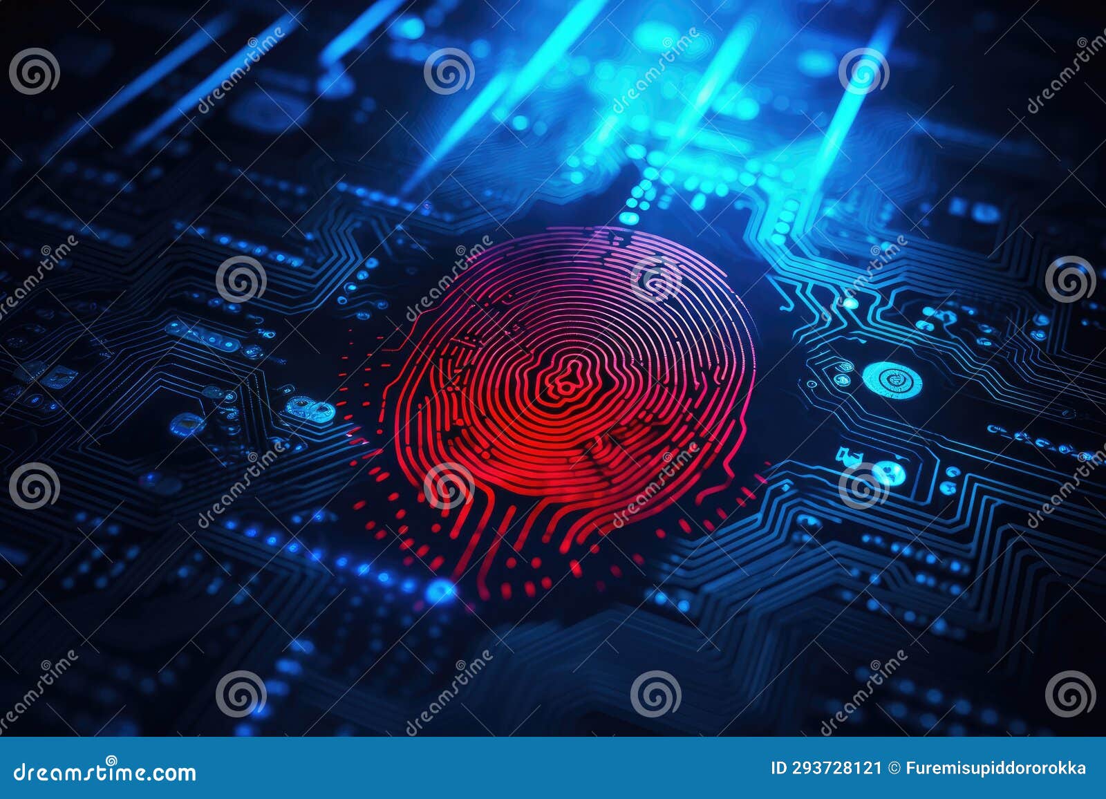 Biometric Identification Fingerprint Scanning the System of Fingerprint ...