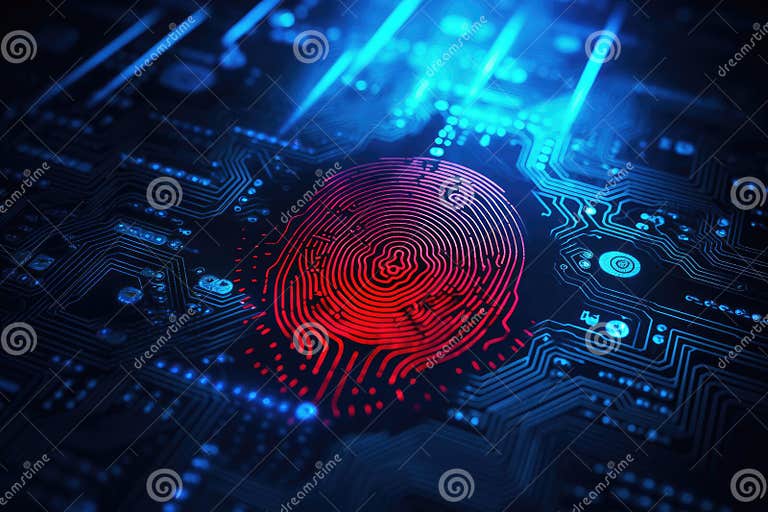 Biometric Identification Fingerprint Scanning the System of Fingerprint ...