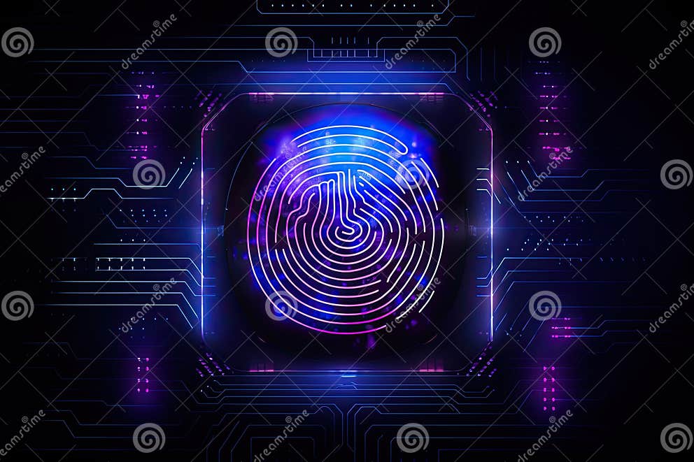 Biometric Identification Fingerprint Scanning the System of Fingerprint ...