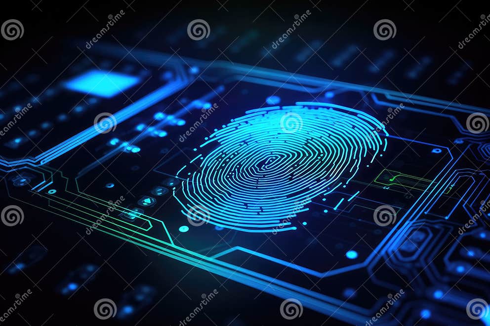 Biometric Identification Fingerprint Scanning the System of Fingerprint ...