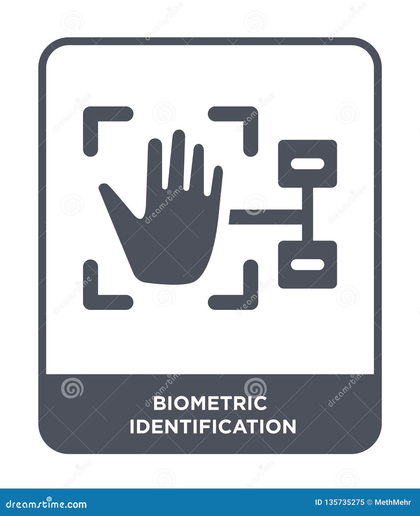 Biometric Identification Icon in Trendy Design Style. Biometric ... Biometric Identification Icon in Trendy Design Style. Biometric ...