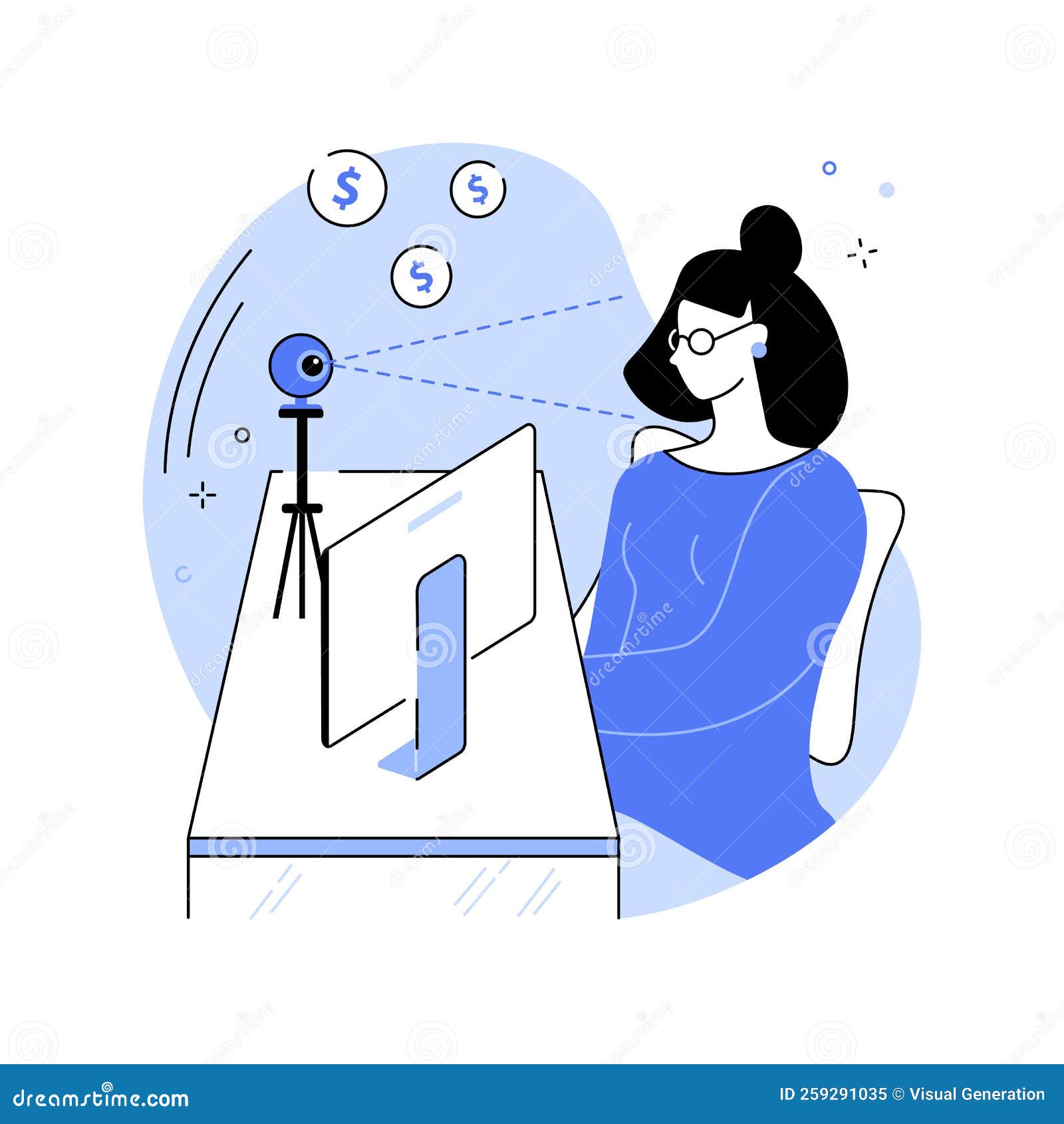 Biometric Identification Isolated Cartoon Vector Illustrations. Stock ...