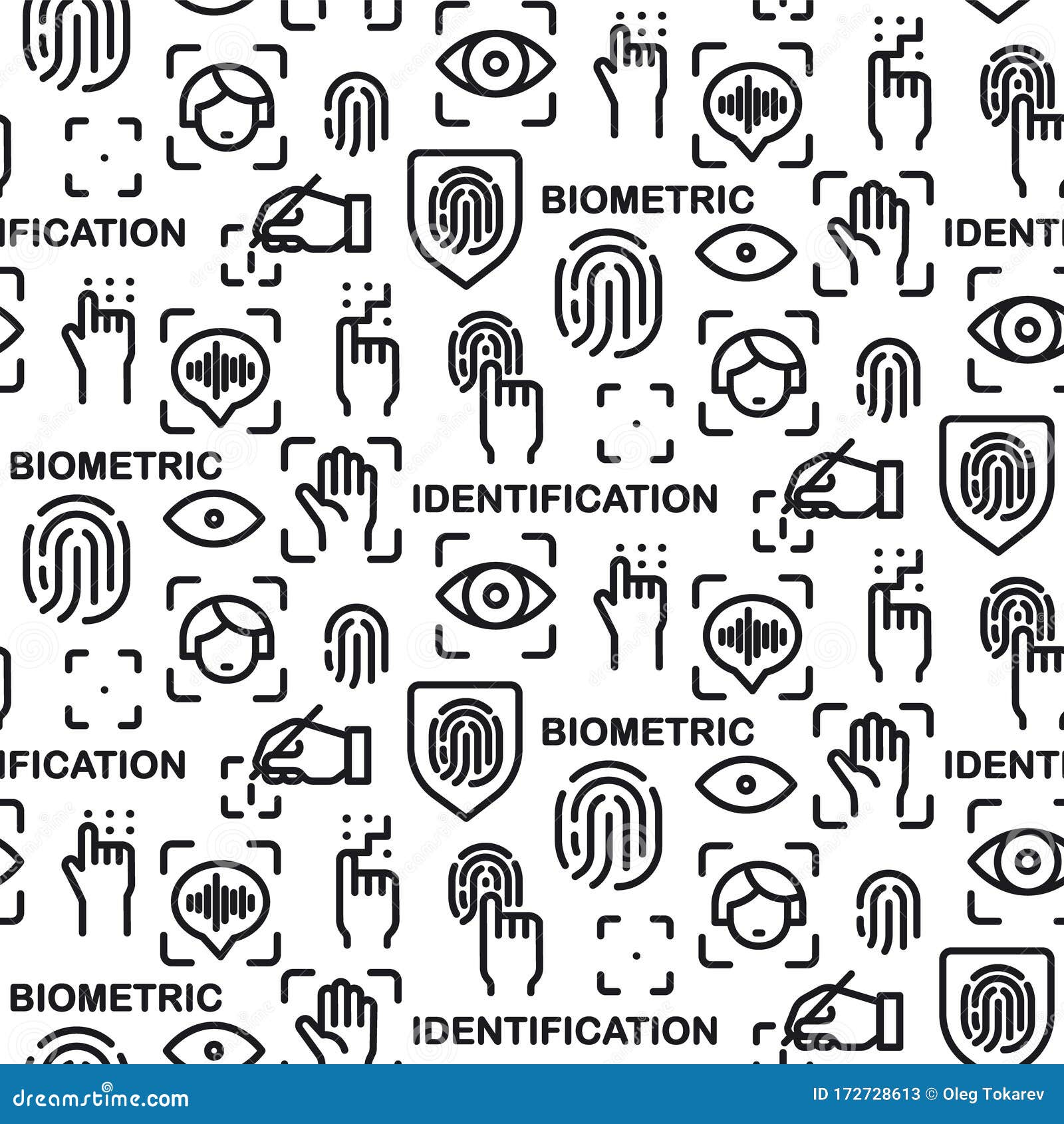 Biometric Identification Pattern Stock Vector - Illustration of finger ...