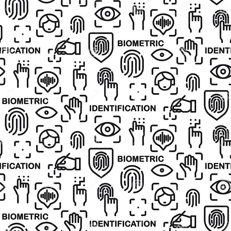 Biometric Identification Pattern Stock Vector - Illustration of finger ...