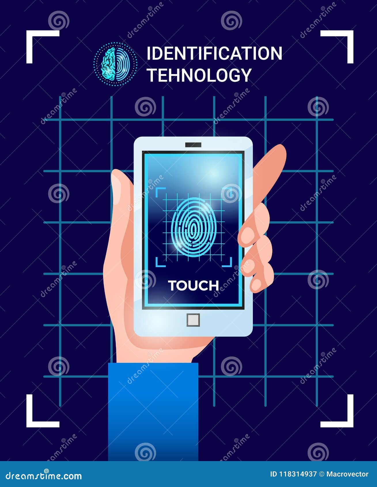 Identification Poster With Text Sample Vector | CartoonDealer.com ...