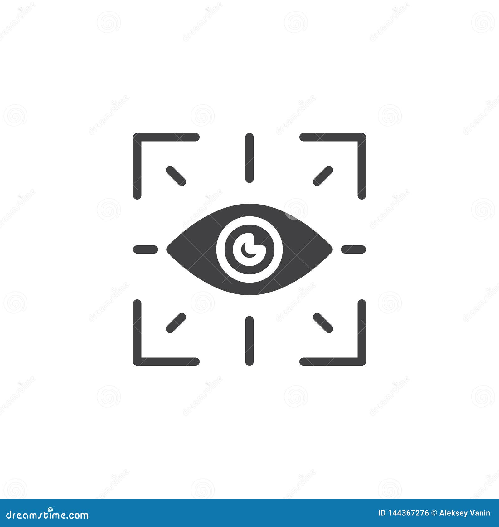 Biometric Identification Vector Icon Stock Vector - Illustration of ...