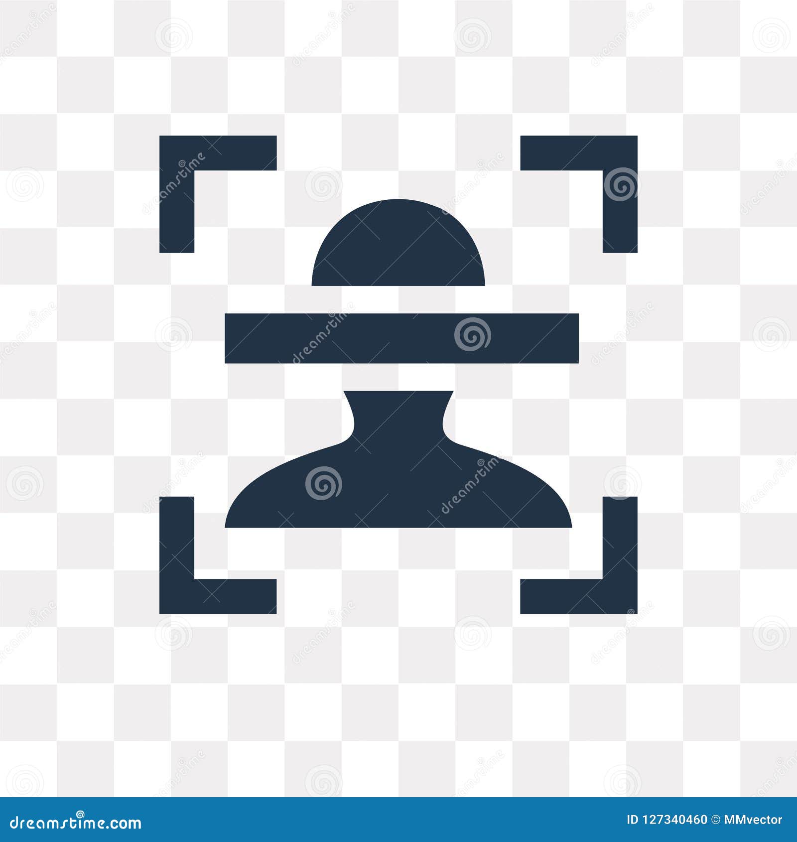 Biometric Identification Vector Icon Isolated on Transparent Background ...