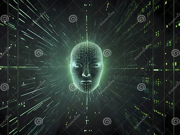 Biometric Matrix Brilliance. a Striking Visualization of Digital ...