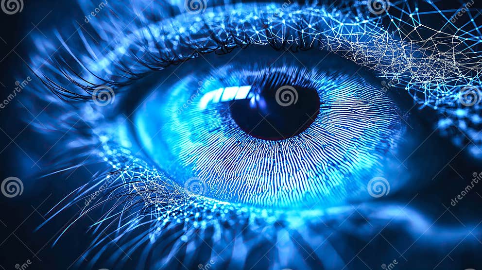 Biometric Optical Technology Visualized with a Futuristic Holographic ...