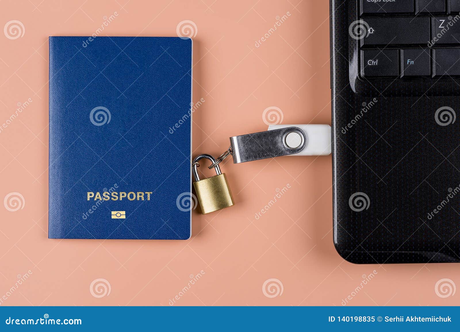 Biometric Passport. Electronic Control Over Humanity Stock Image ...