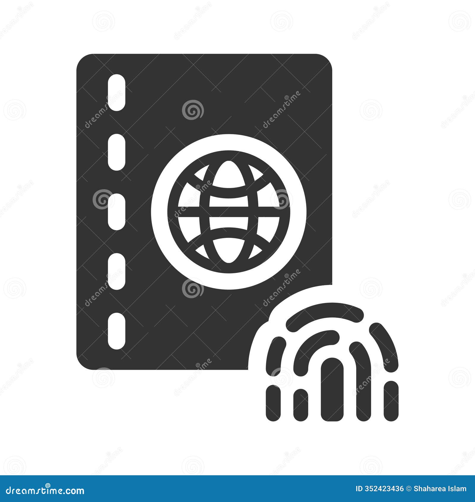 Biometric Passport Template. Travel Id Card Mockup With Tourist Visa ...