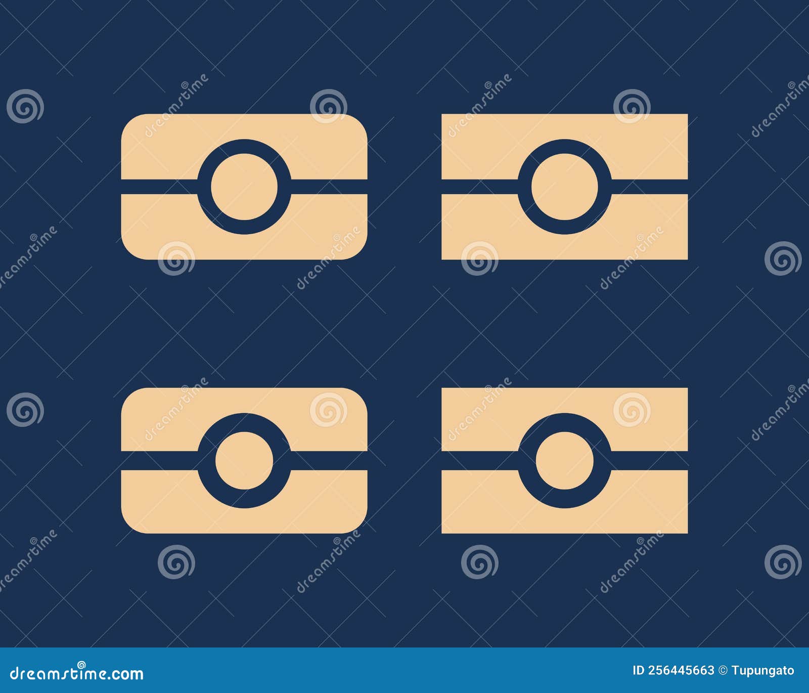 Biometric Passport Icon Set Stock Vector Illustration Of Document
