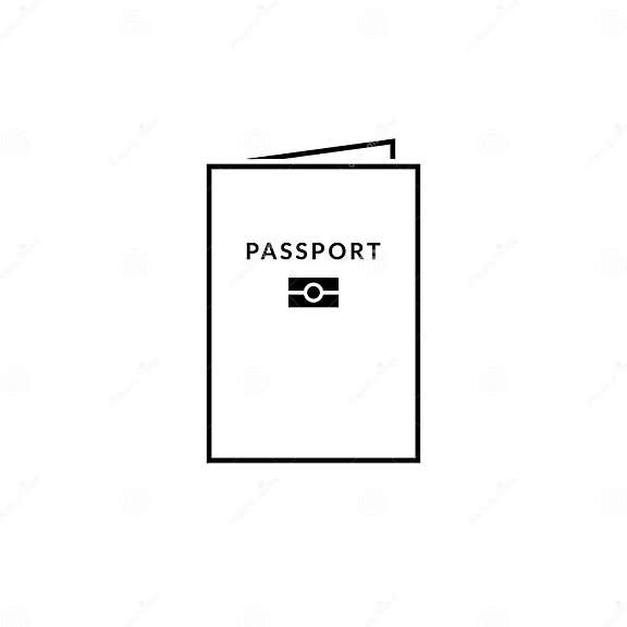 Biometric Passport Icon Stock Vector Illustration Of International