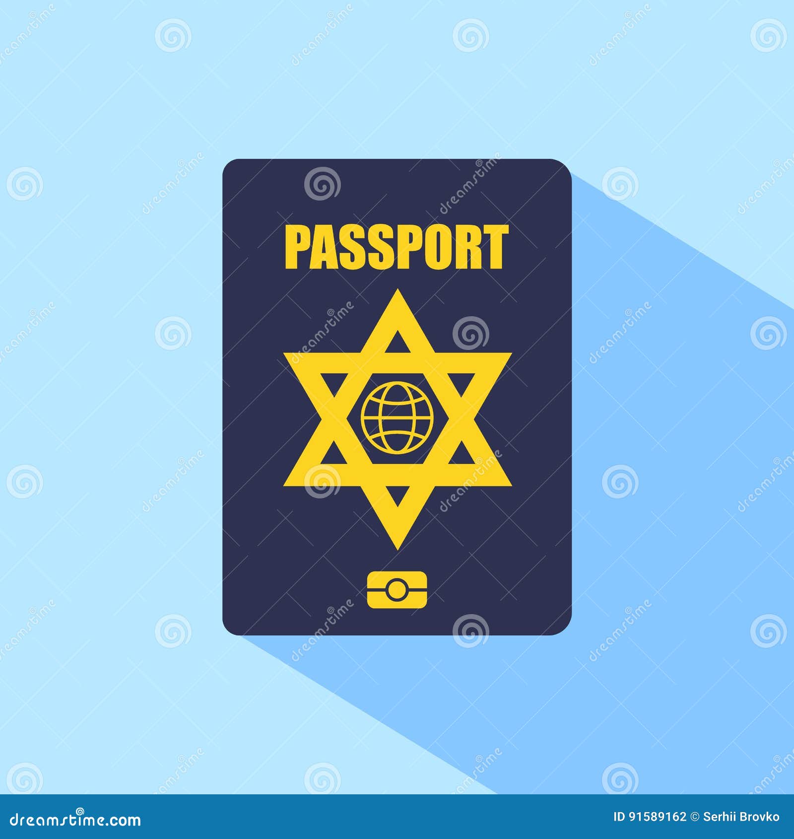 Biometric Passport Of Israel Icon Vector Stock Vector Illustration