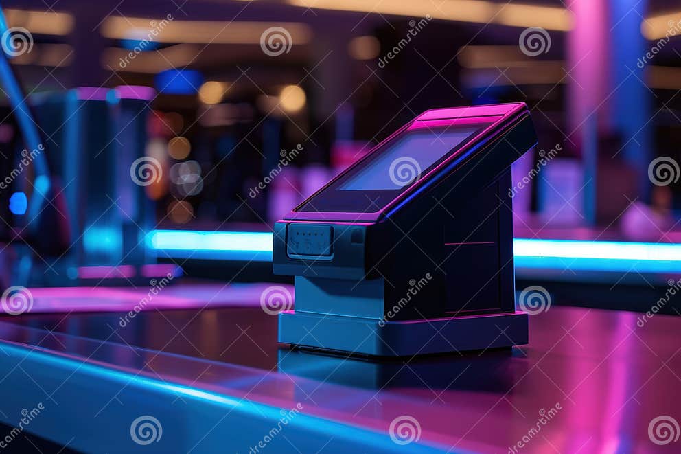 Biometric Payment Scanner with Modern Design in Ambient Lighting for ...