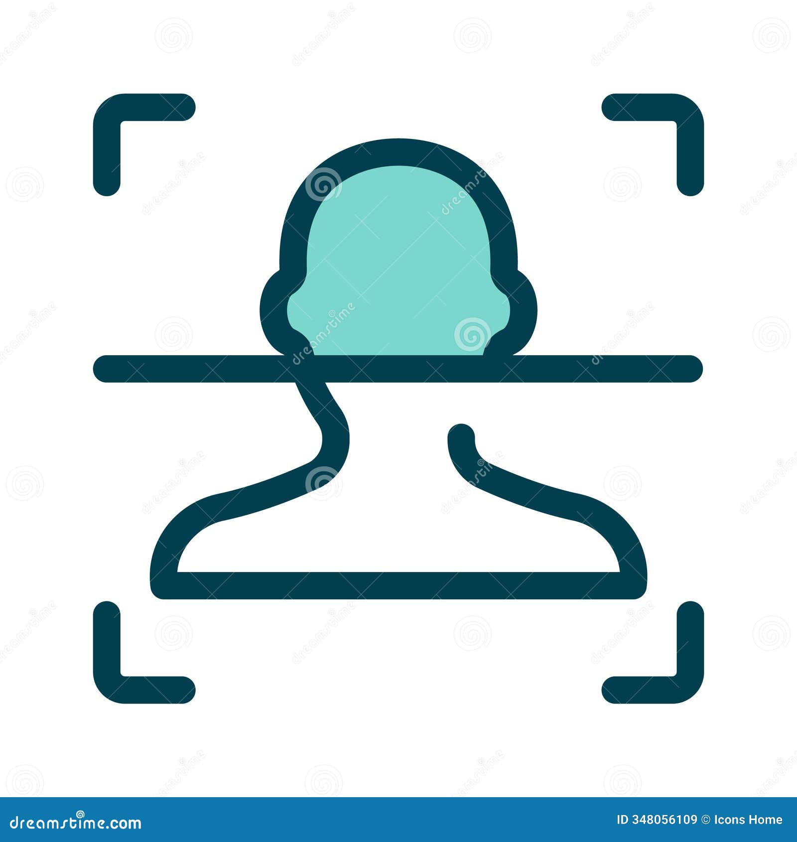 Biometric Recognition, Ready To Use Icon of Face Recognition Stock ...