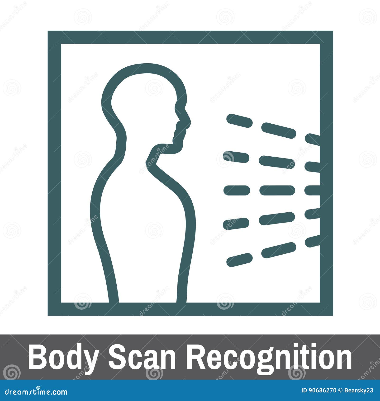 Biometric Scanning stock vector. Illustration of human - 90686270