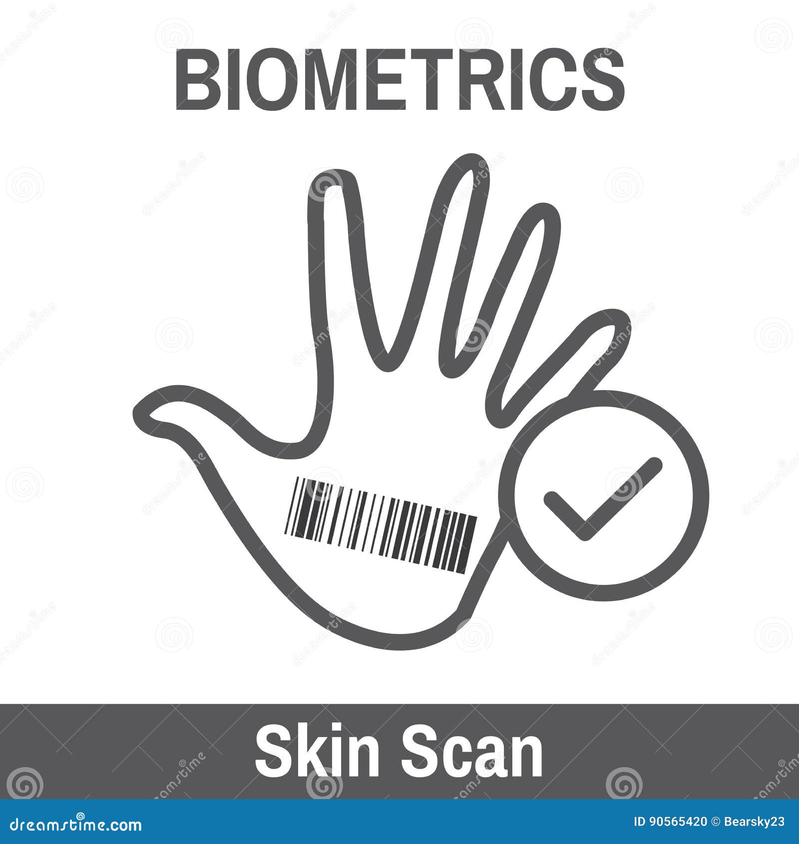 Biometric Scanning stock vector. Illustration of recognition - 90565420