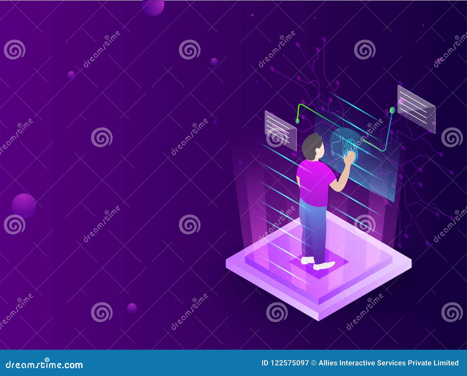 Biometric Scanning Technology Concept Based Isometric Design of Stock ...