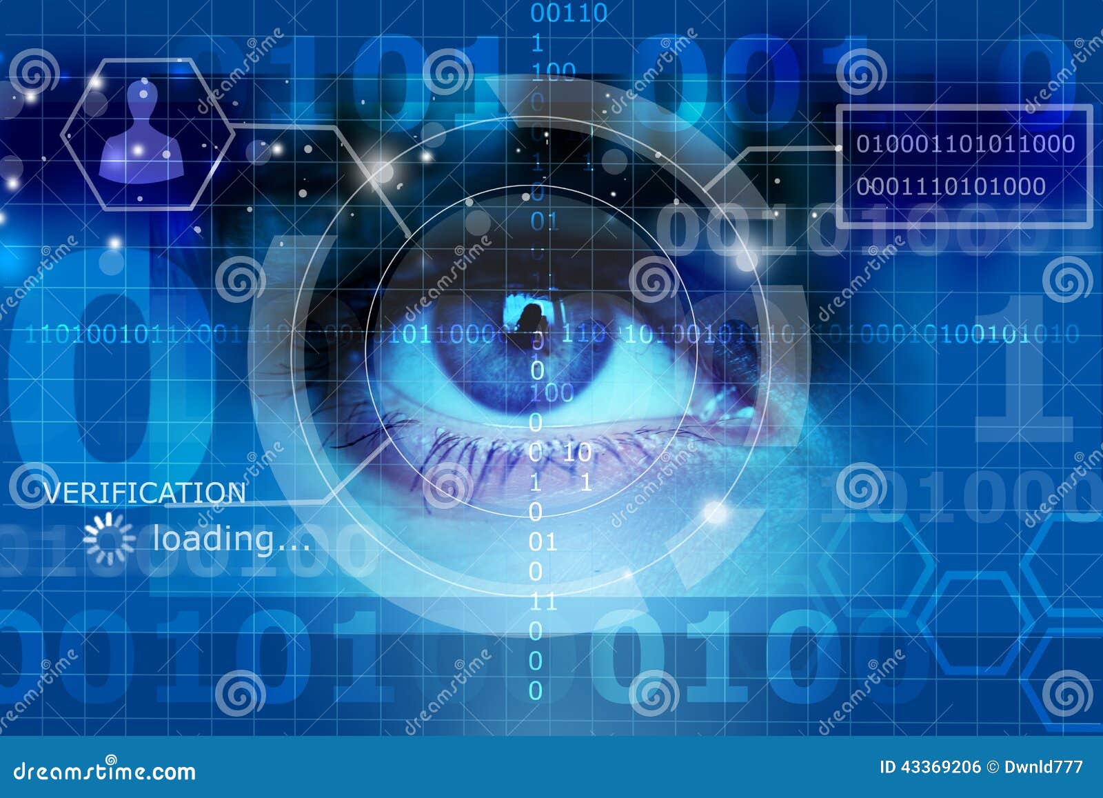 Biometric screening eye stock illustration. Illustration of future ...