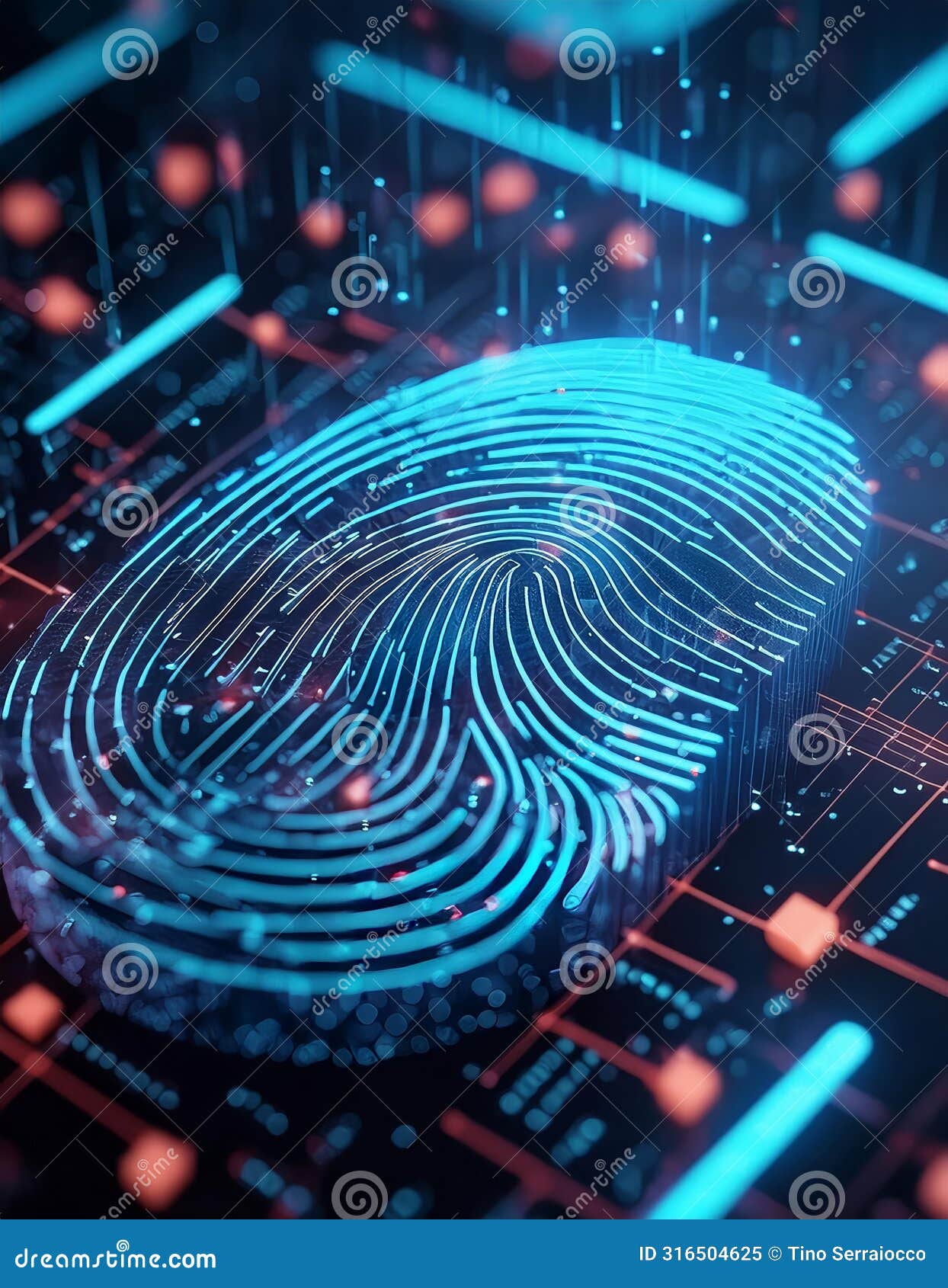 Biometric Security AI Advancement Iris Fingerprint Scanner Lock Cyber ...