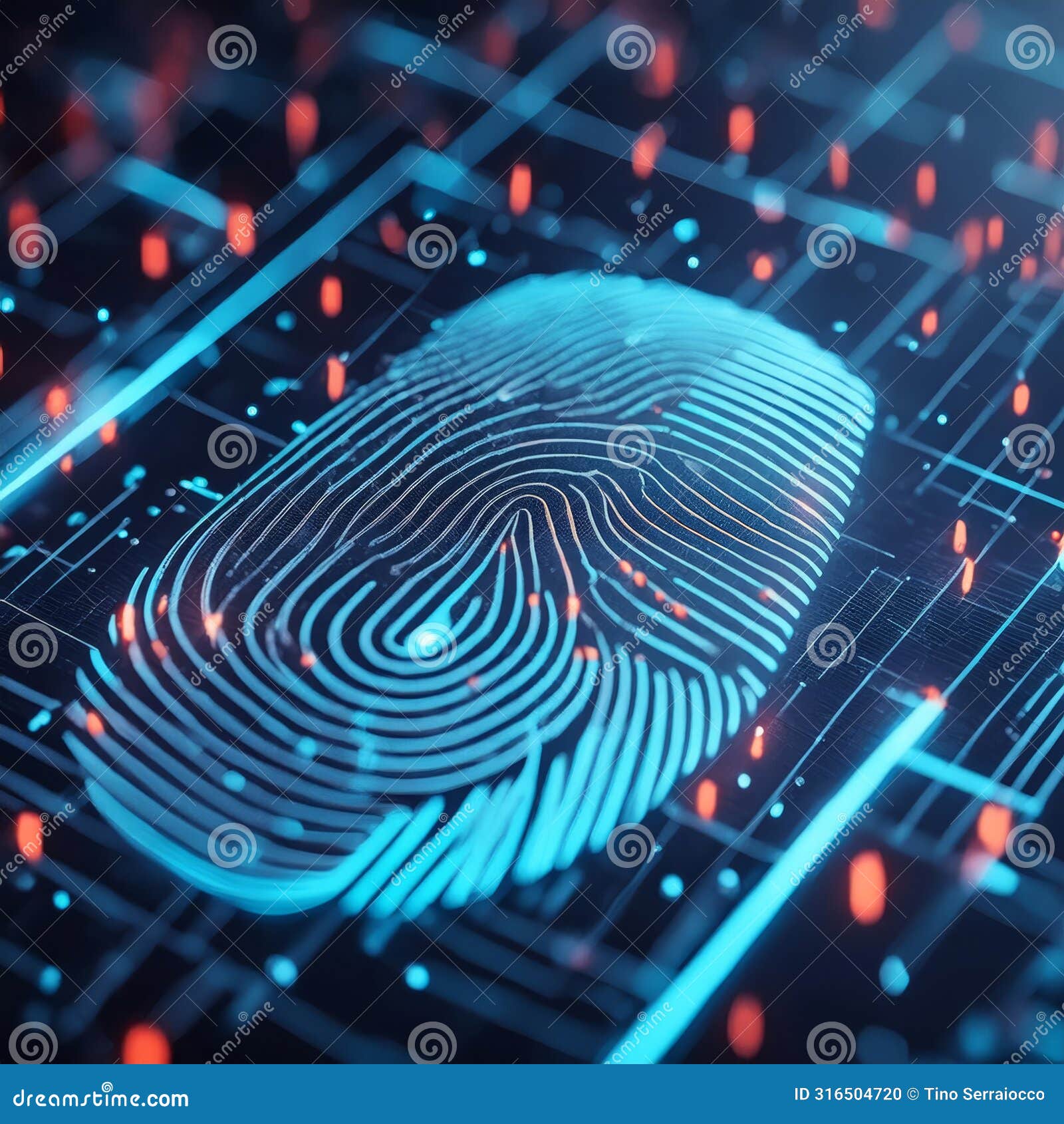 Biometric Security AI Advancement Iris Fingerprint Scanner Lock Cyber ...