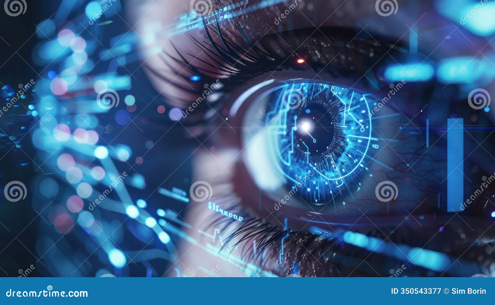 Iris Scan - Biometric Authentication Method Diagram, Vector Infographics | CartoonDealer.com ...