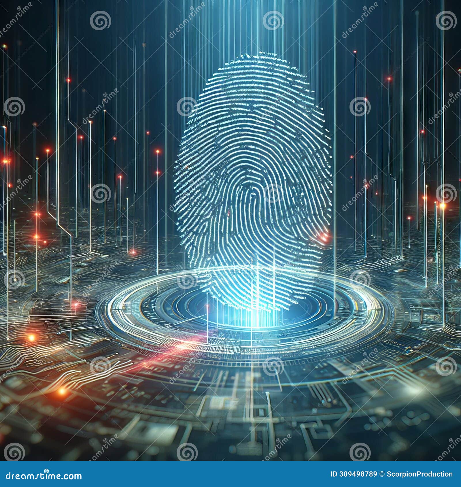 Biometric Security and Identification Stock Image - Image of ...