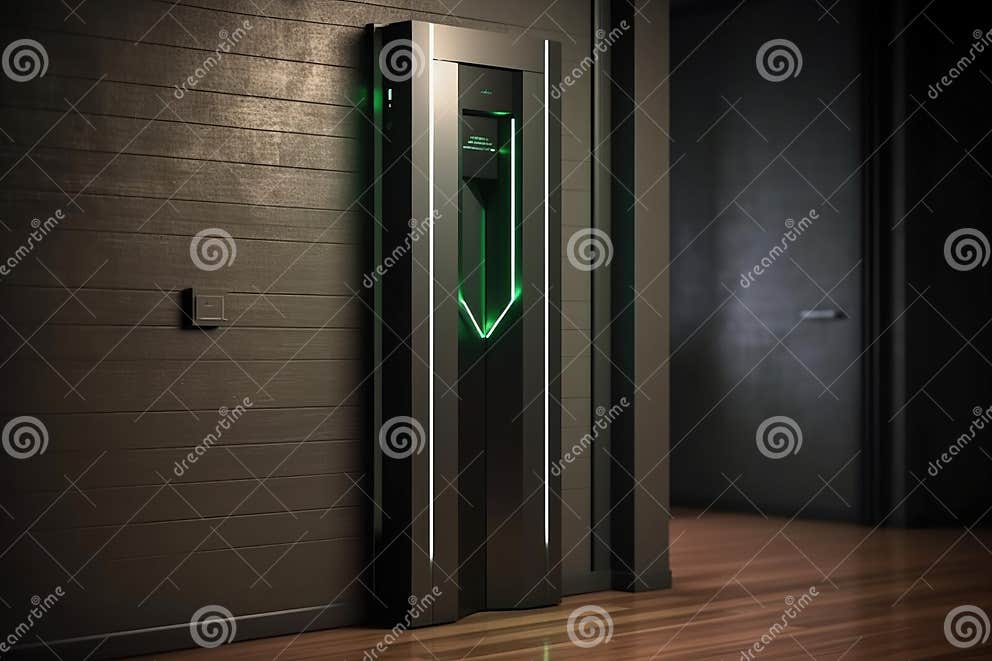 Biometric Security Scanner on a Sleek Door Stock Photo - Image of ...