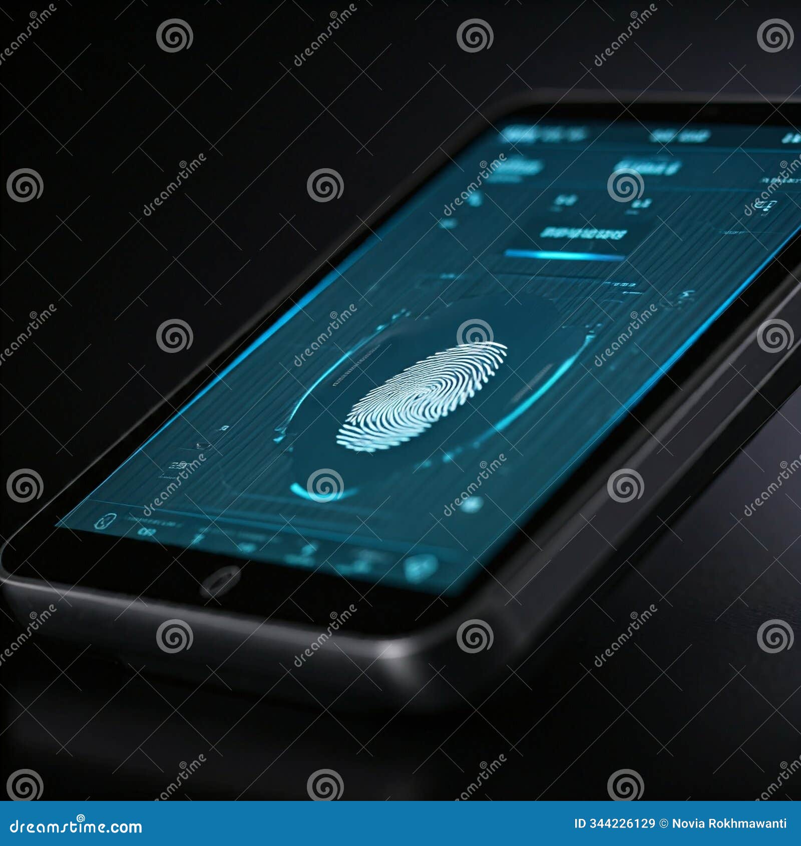 Biometric Security System Interface Stock Image - Image of highlighting ...