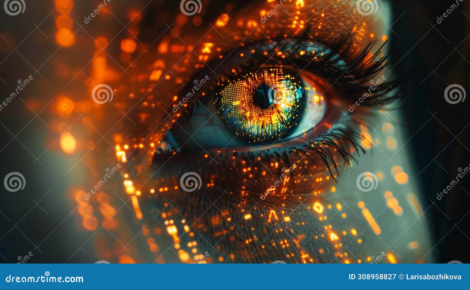 Biometric technology stock illustration. Illustration of scanner - 308958827