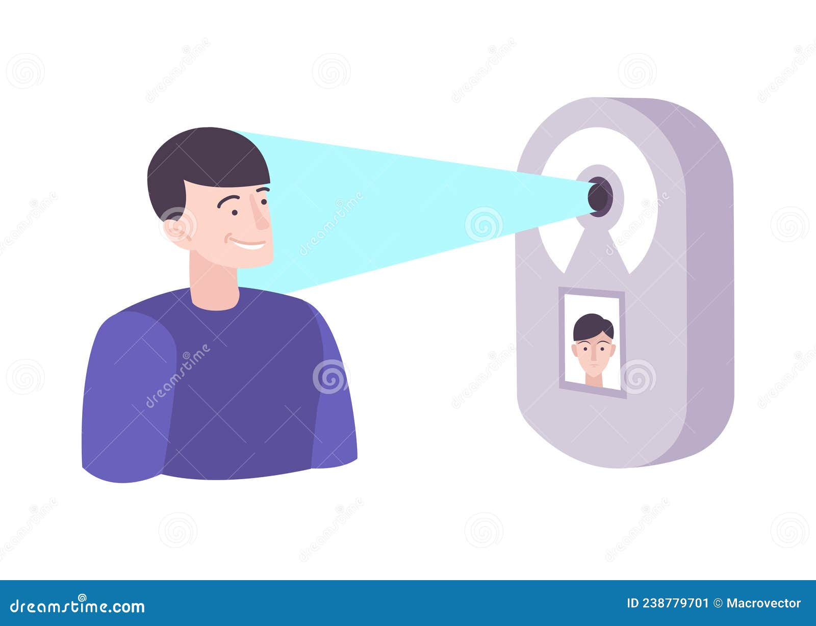 Biometric Technology Icon stock vector. Illustration of check - 238779701