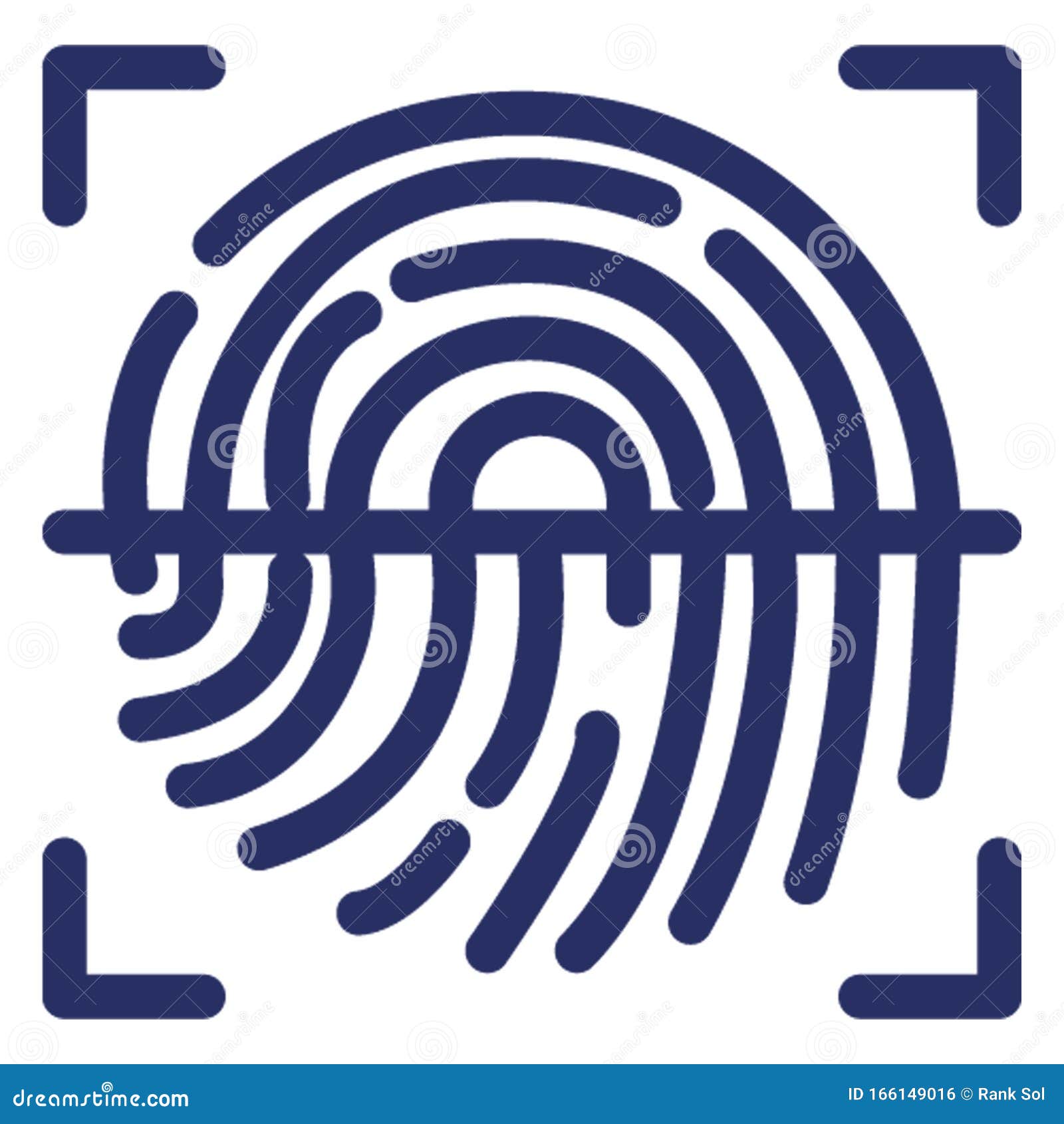 Biometric Vector Icon that Can Be Easily Modified or Edit Stock Vector ...