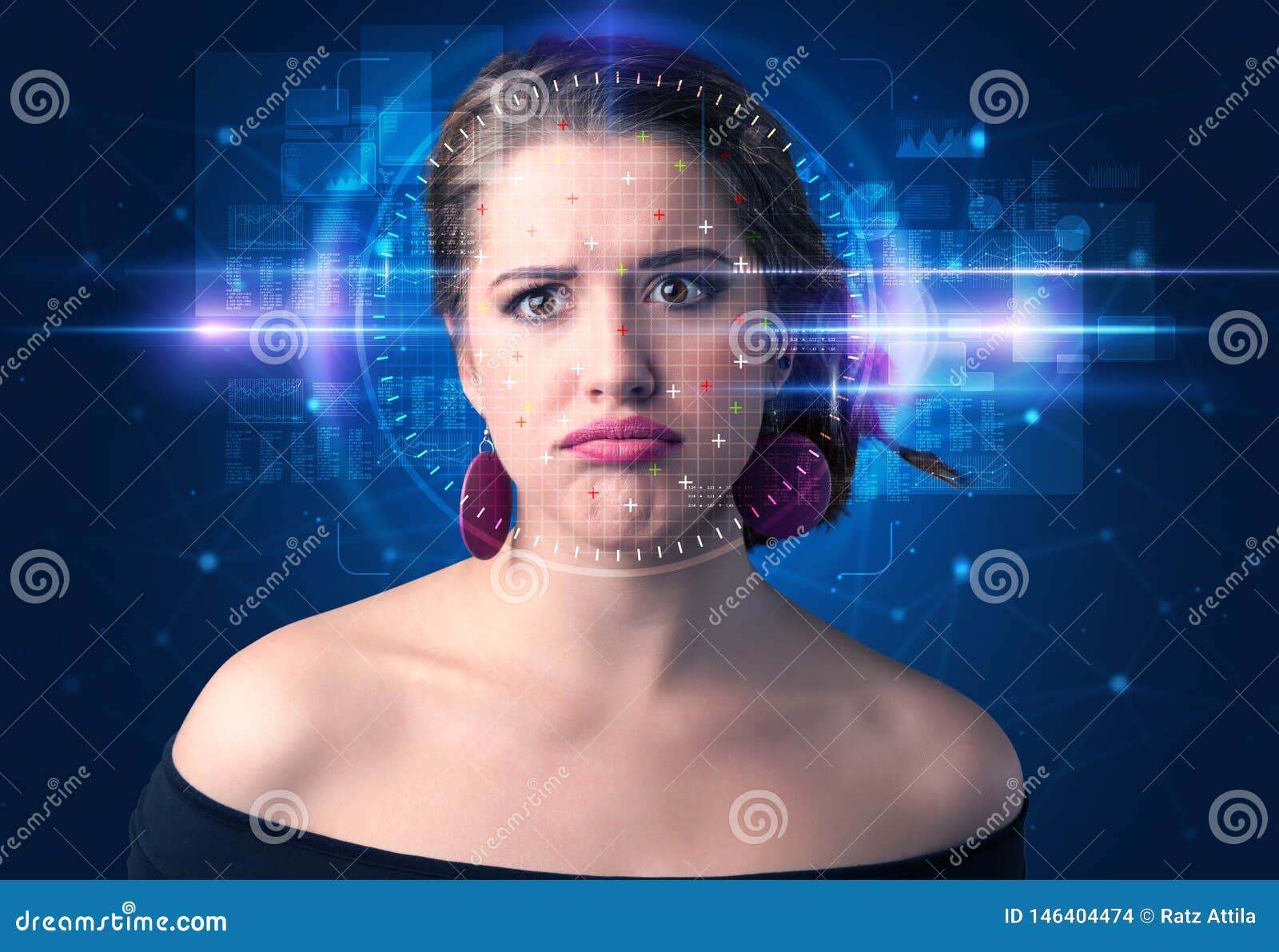 Biometric Verification - Woman Face Detection Stock Photo - Image of ... Biometric Verification - Woman Face Detection Stock Photo - Image of ...