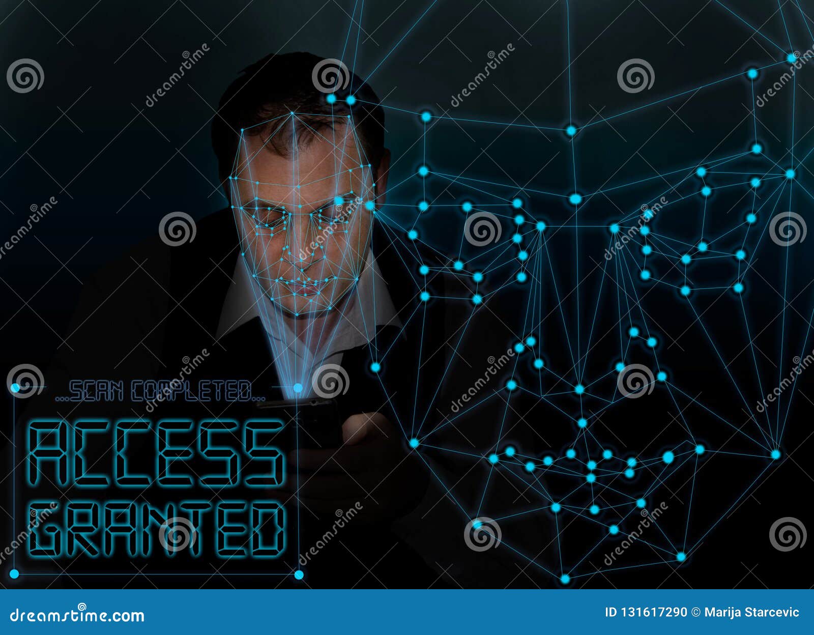 Biometric Verification - Young Man Face Recognition Stock Photo - Image ... Biometric Verification - Young Man Face Recognition Stock Photo - Image ...