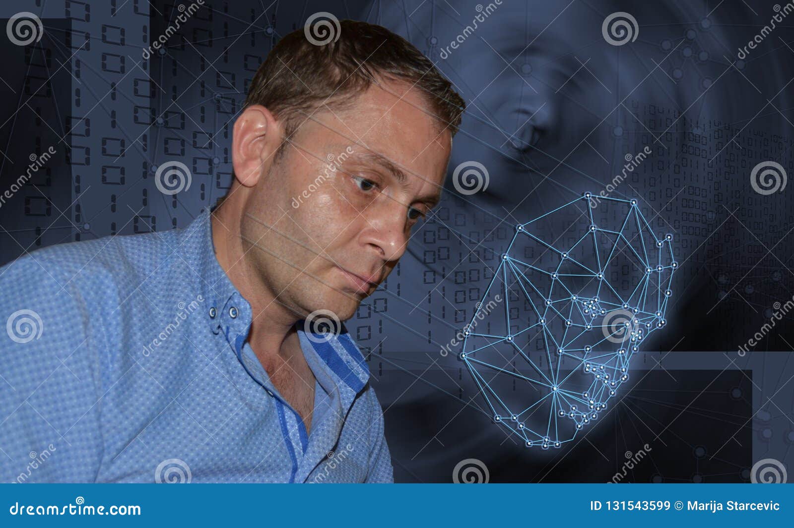 Biometric Verification - Young Man Face Recognition Stock Image - Image ... Biometric Verification - Young Man Face Recognition Stock Image - Image ...