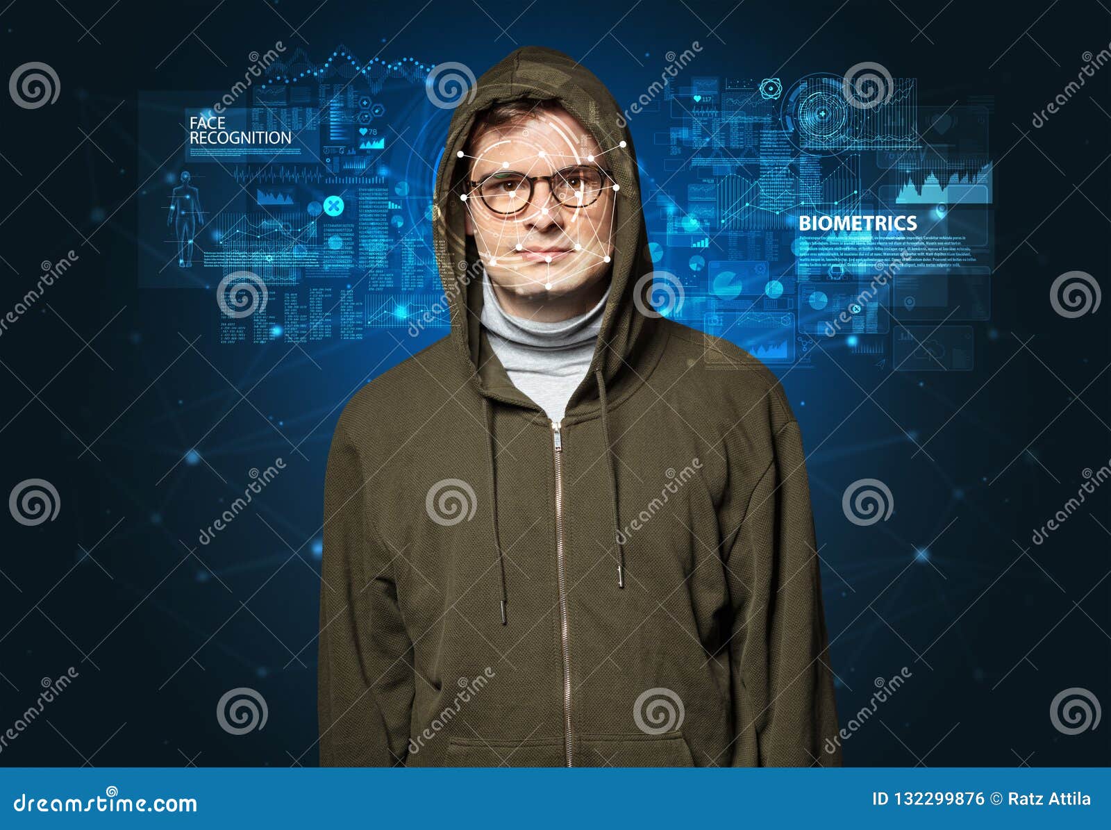Young Man Face Recognition Concept Stock Photo - Image of data, mesh ... Young Man Face Recognition Concept Stock Photo - Image of data, mesh ...