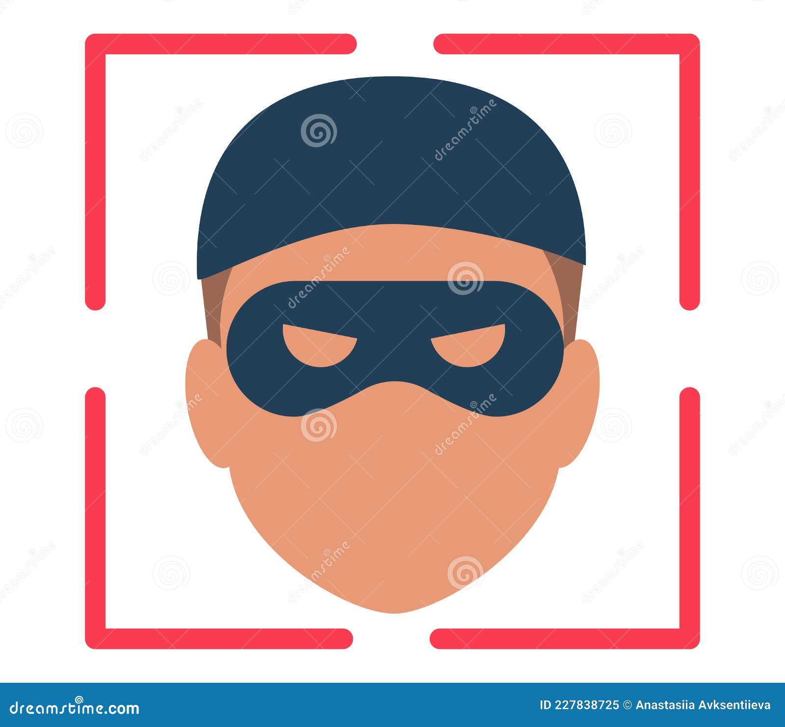 Thief, Face With Color Shadow Vector Icon In Emotion Set ...
