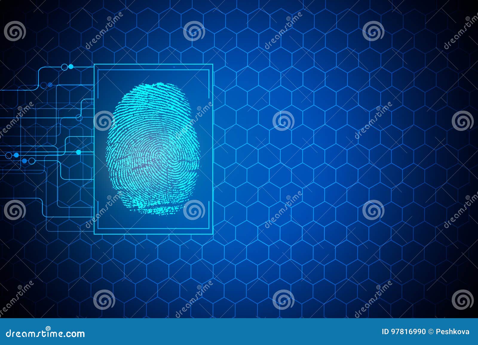 Biometrics concept stock illustration. Illustration of concept - 97816990