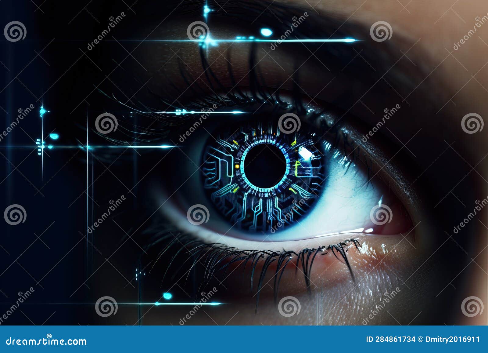 Biometrics, data access. stock illustration. Illustration of laser ...