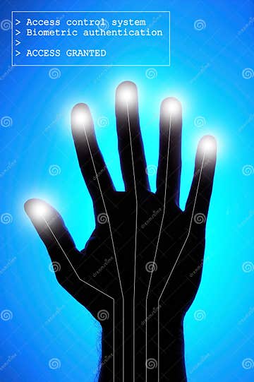 Biometrics - Hand Identification Stock Image - Image of hand, future ...