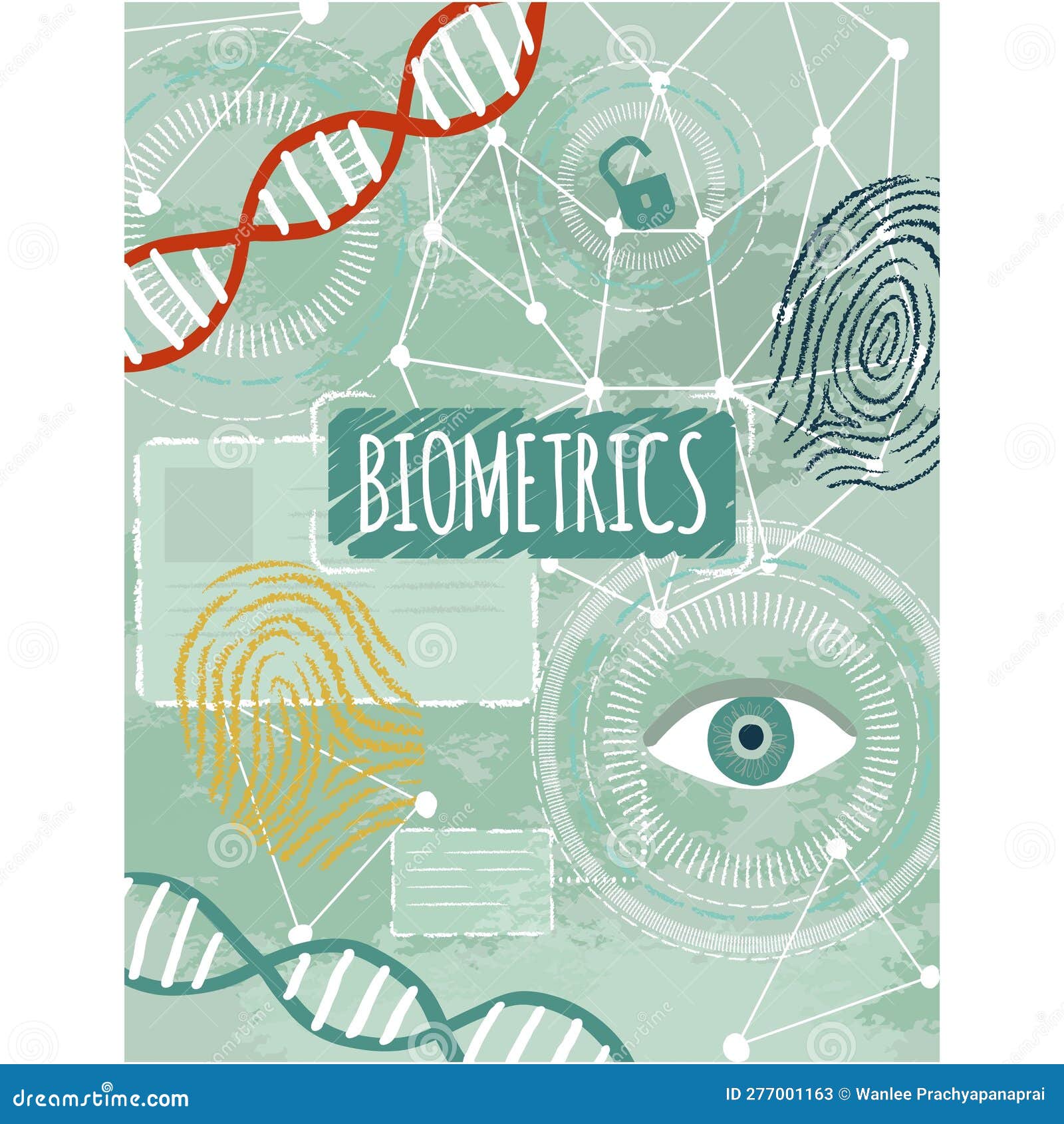 Biometrics Id Access Data Security Vector Tech Stock Vector ...